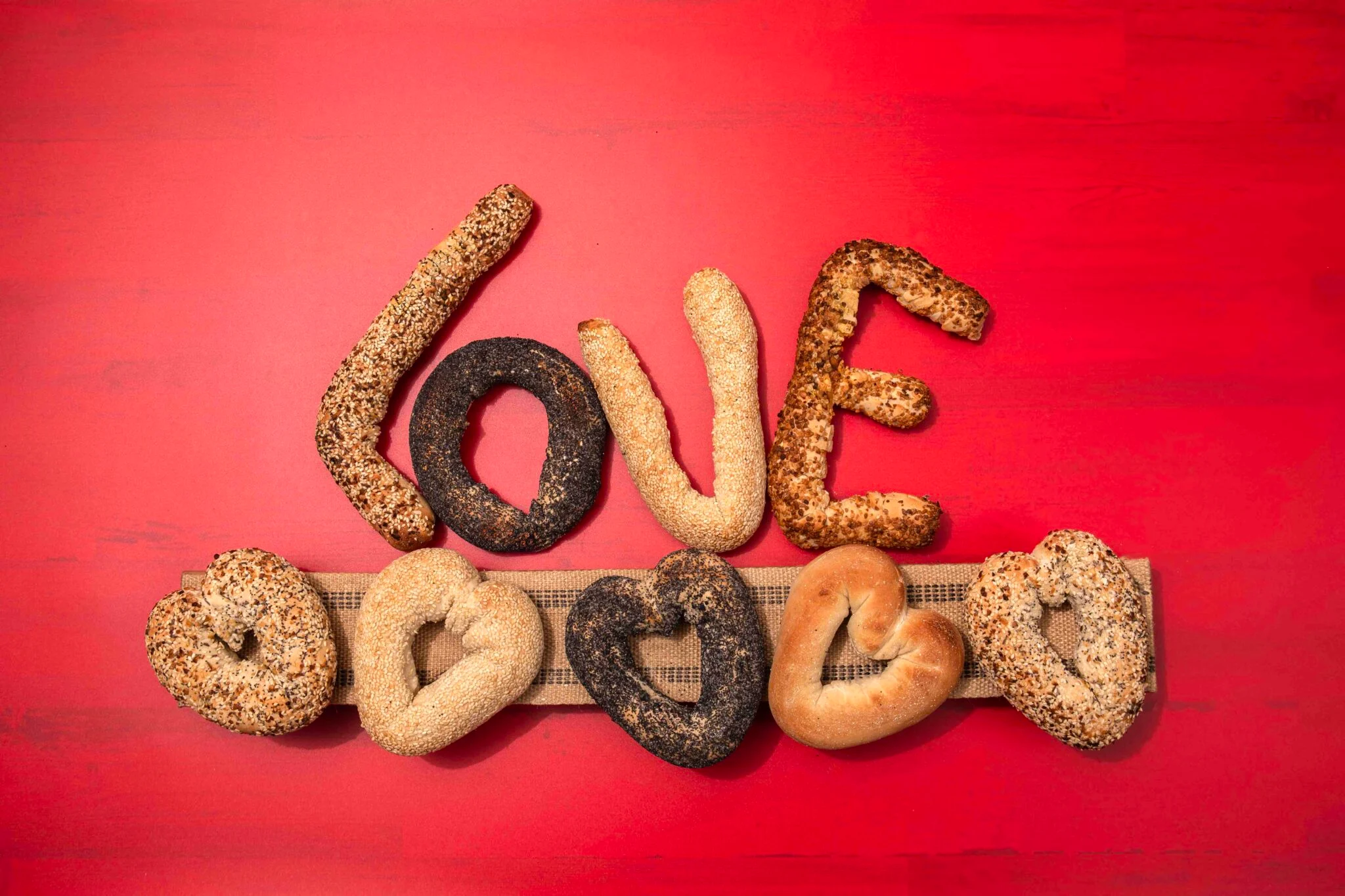 Heart-shaped bagels. Spread love the Goldbergs way - Goldbergs Fine Foods